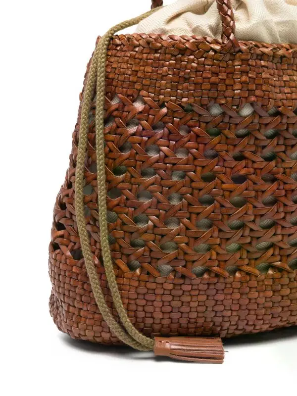 Dragon Diffusion Santa Cano Woven Leather Tote Bag - Brown