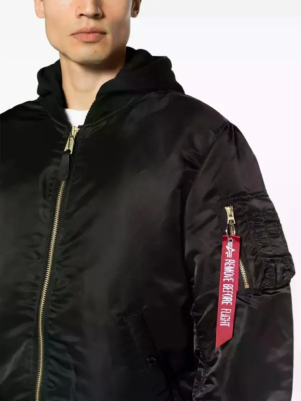Alpha Industries Hooded Padded Bomber Jacket