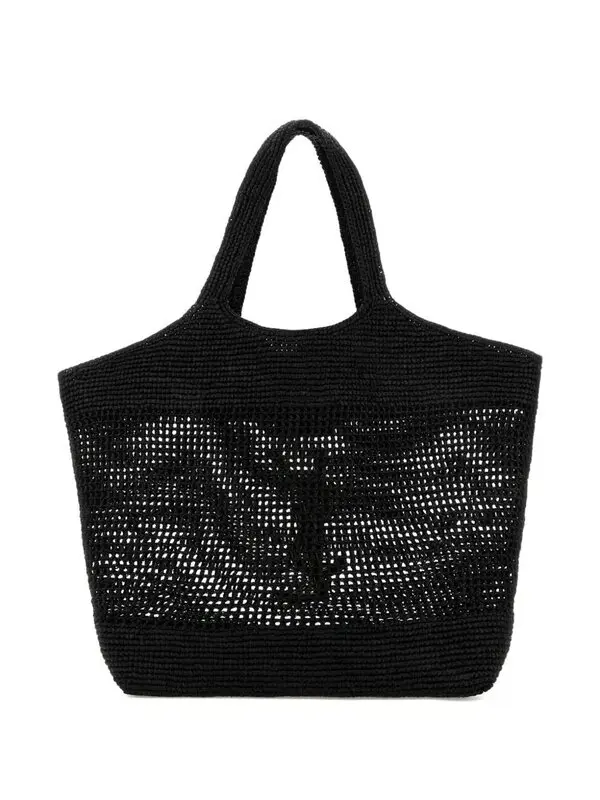 Saint Laurent Icare Raffia Shopping Tote