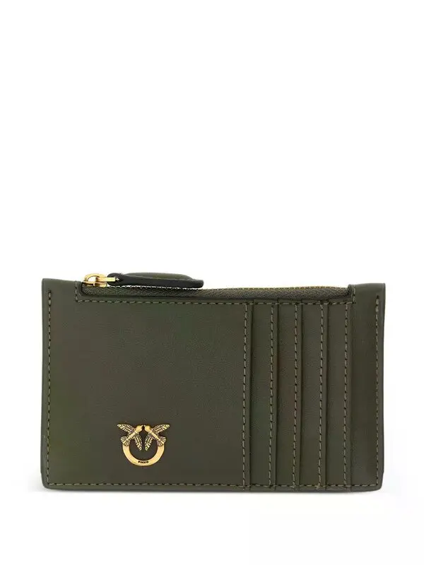 Pinko Airone Leather Logo-plaque Card Holder - Green