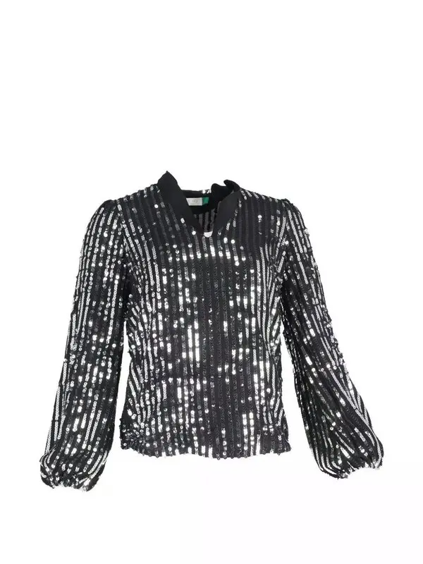 Rixo Stripe Sequin Top