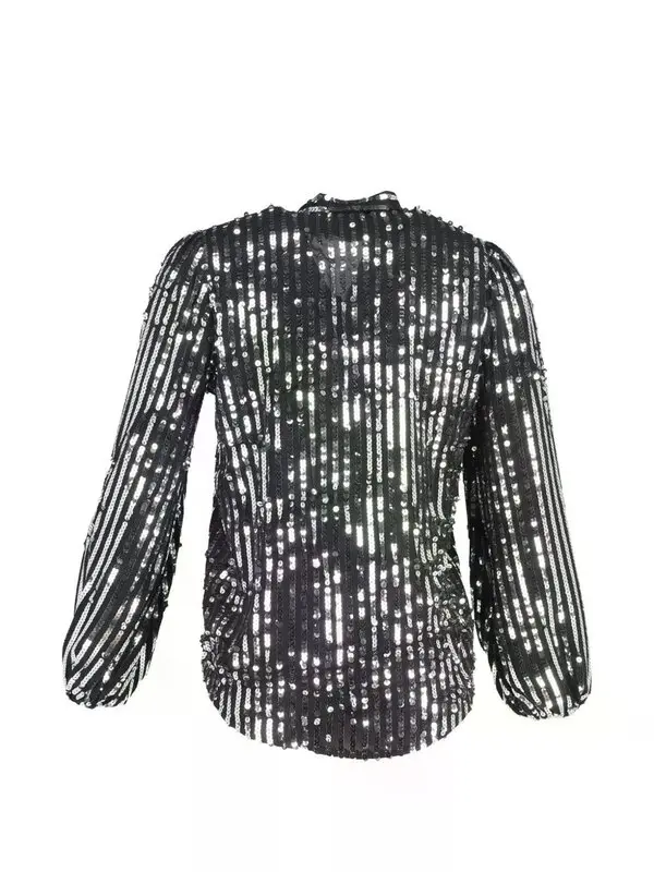 Rixo Stripe Sequin Top