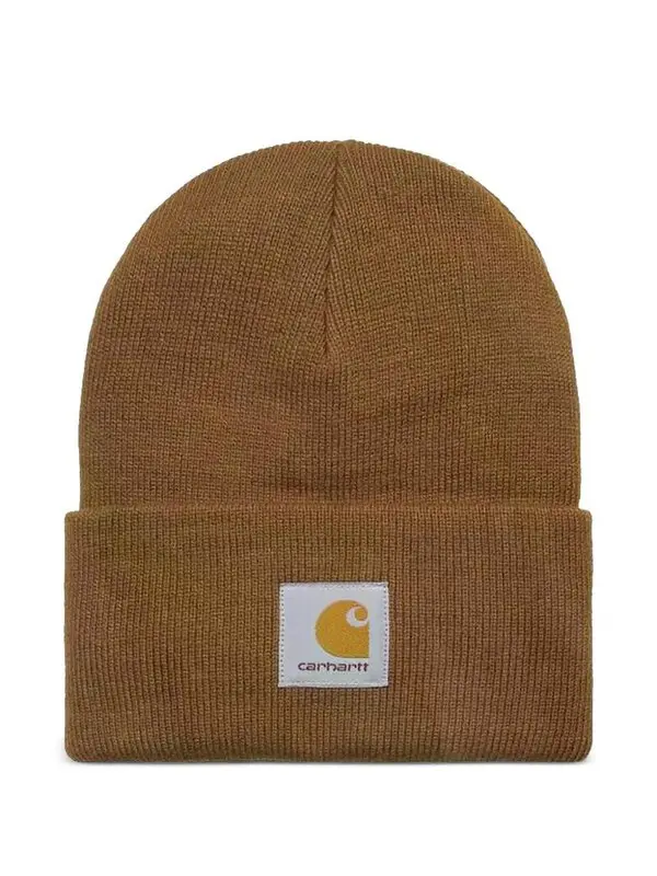 Carhartt Work In Progress Logo Beanie Hat - Brown