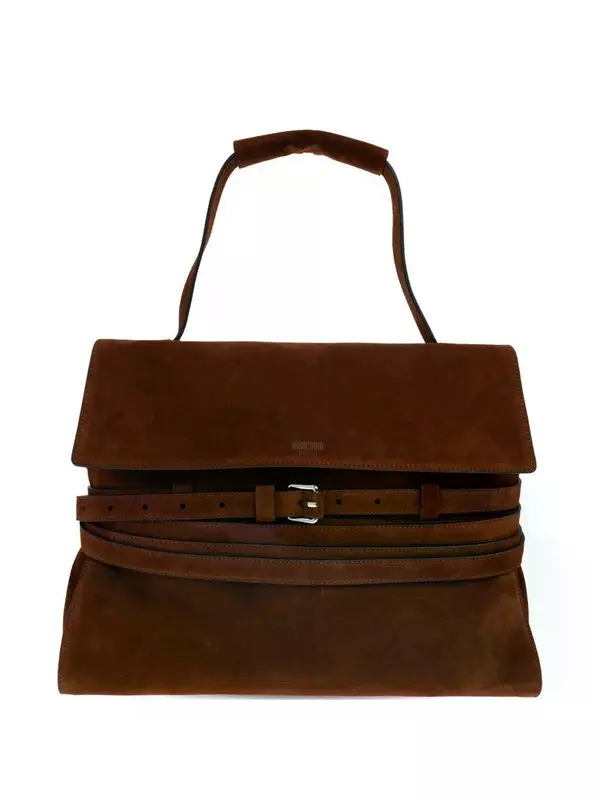 Moschino Top Handle Tote Bag - Brown