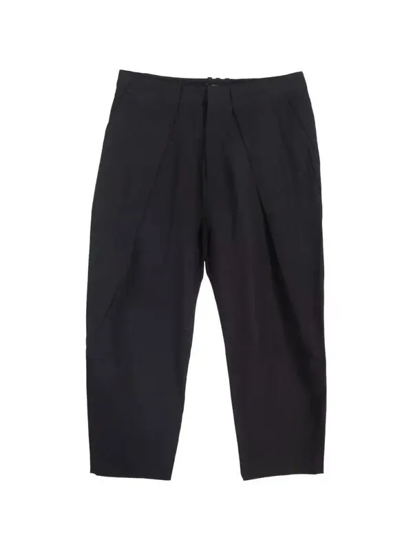 Balmain Draped Straight-leg Cropped Trousers