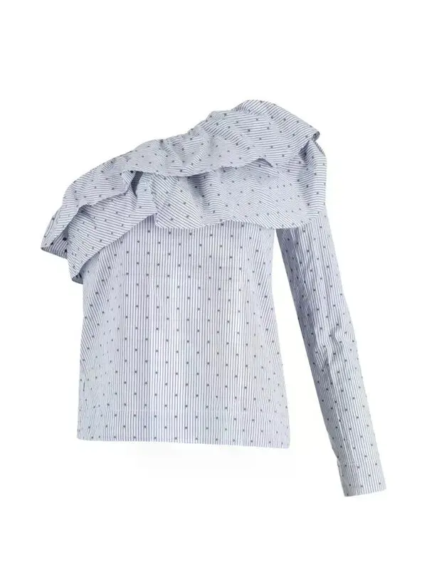 Maje Lelina Ruffled One-shoulder Top
