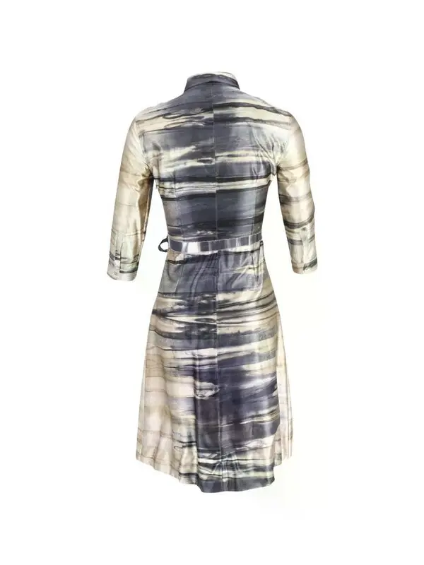 Prada Printed Shirt Dress With Belt