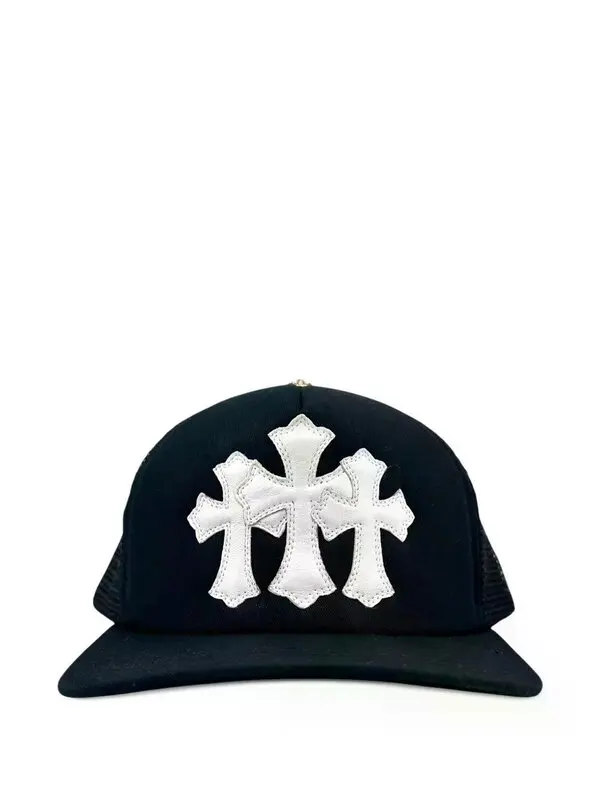 Chrome Hearts Cemetery Cross Trucker Cap - Black
