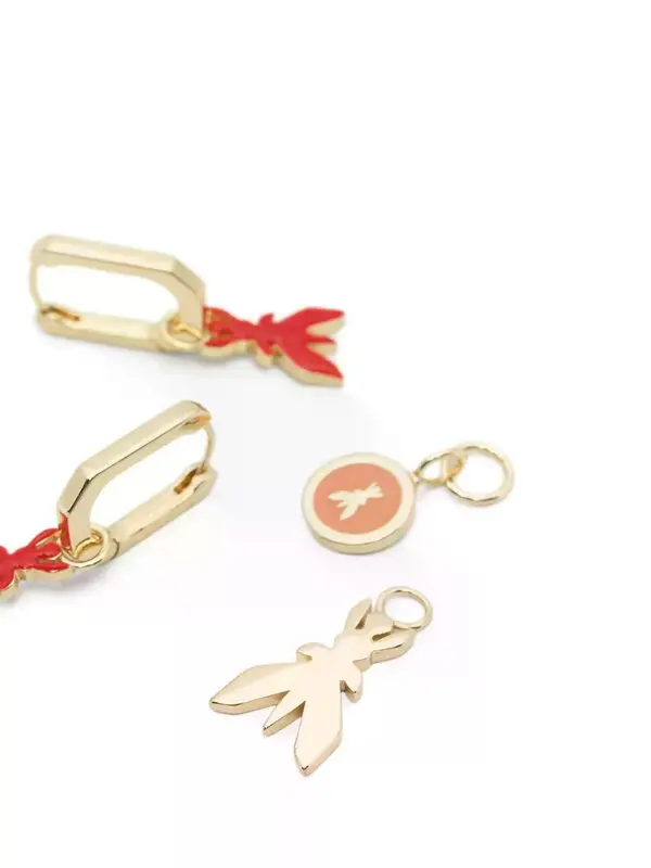 Patrizia Pepe Fly-logo Hoop Earrings
