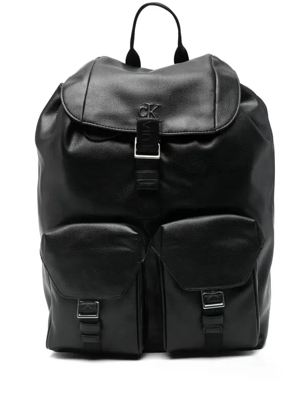 Calvin Klein Flap-pocket Backpack - Black
