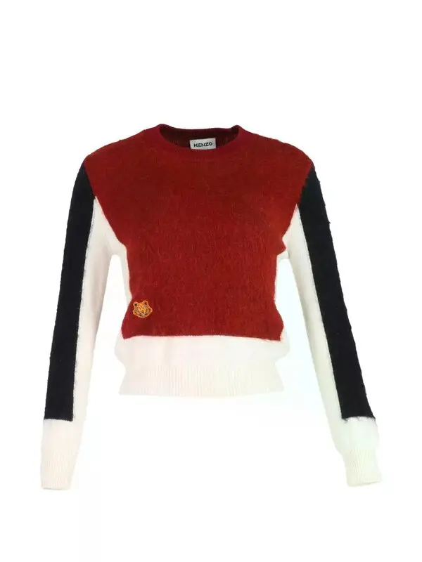 Kenzo Tiger-patch Colorblock Sweater