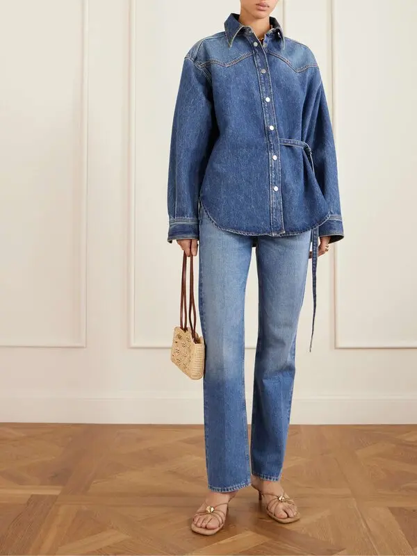 Rabanne Leather-trimmed Studded Raffia Shoulder Bag