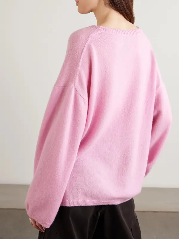 ALLUDE Oversized Cashmere And Silk-blend Sweater - Pink