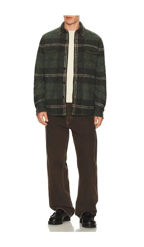 Faherty Brand Fleece Lined Shacket - Green