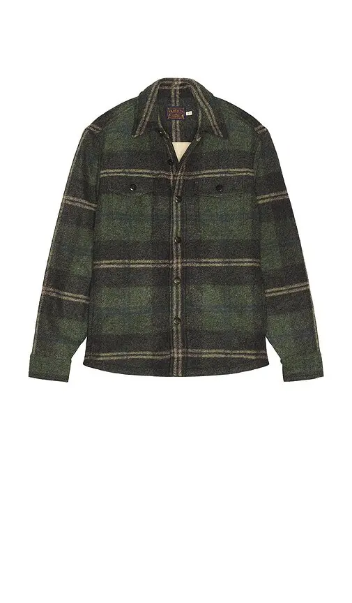 Faherty Brand Fleece Lined Shacket - Green