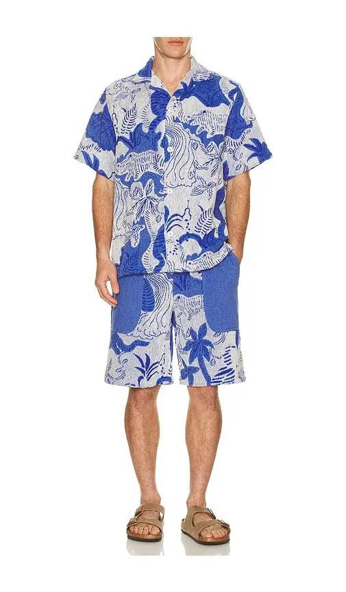 Oas Nicola Terrycloth Shorts - Blue