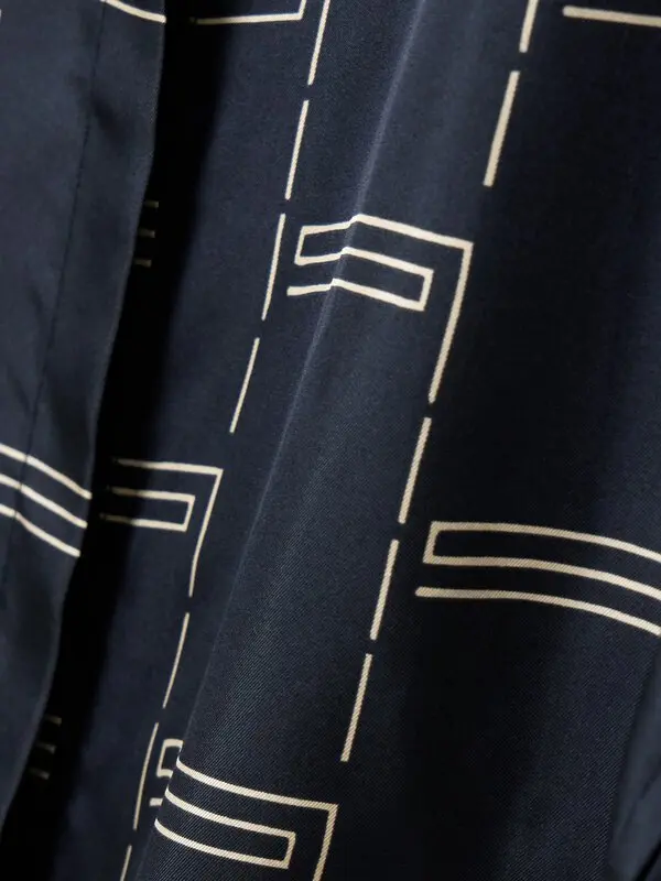 Matteau Printed Silk-twill Shirt