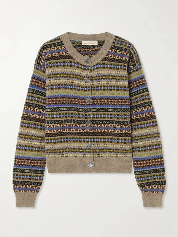 Daughter Ada Fair Isle Wool Cardigan