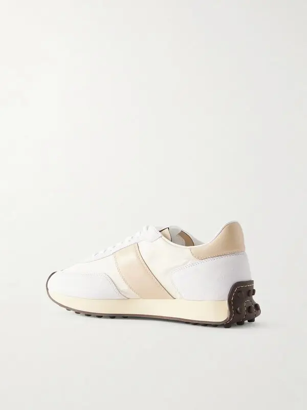 TOD'S Sportivo Active Leather And Suede-trimmed Sneakers - Neutrals