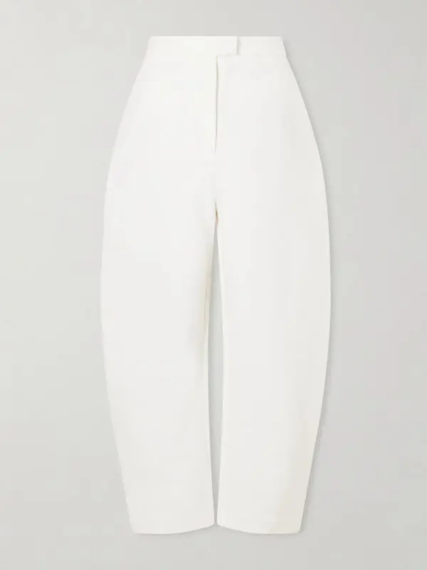 RÓHE Cotton Wide-leg Trousers - White