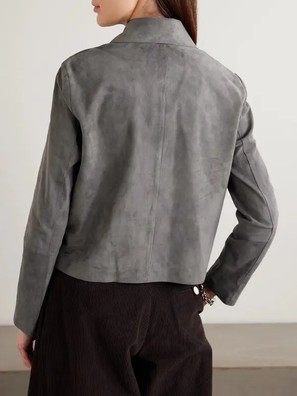 ARMA Emy Suede Jacket - Gray