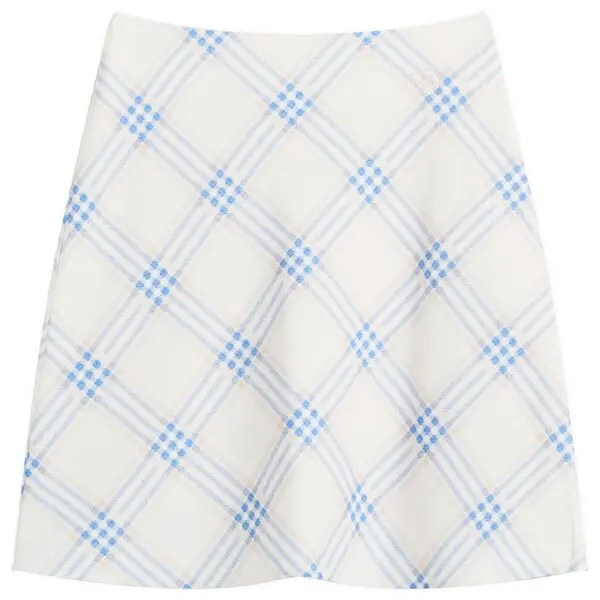 KIJUN Essential Check Mini Skirt - Blue