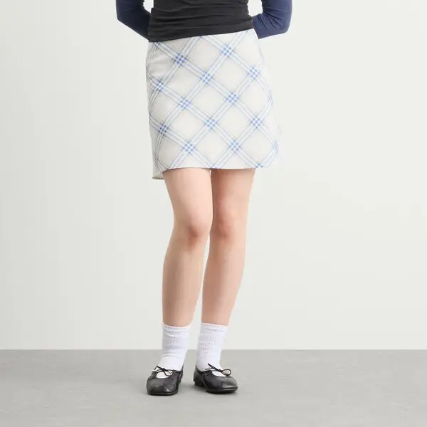 KIJUN Essential Check Mini Skirt