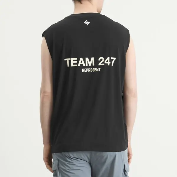 REPRESENT 247 Team Oversized Tank - Jet Black