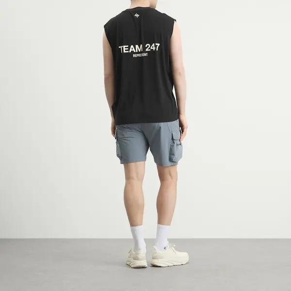 REPRESENT 247 Team Oversized Tank - Jet Black