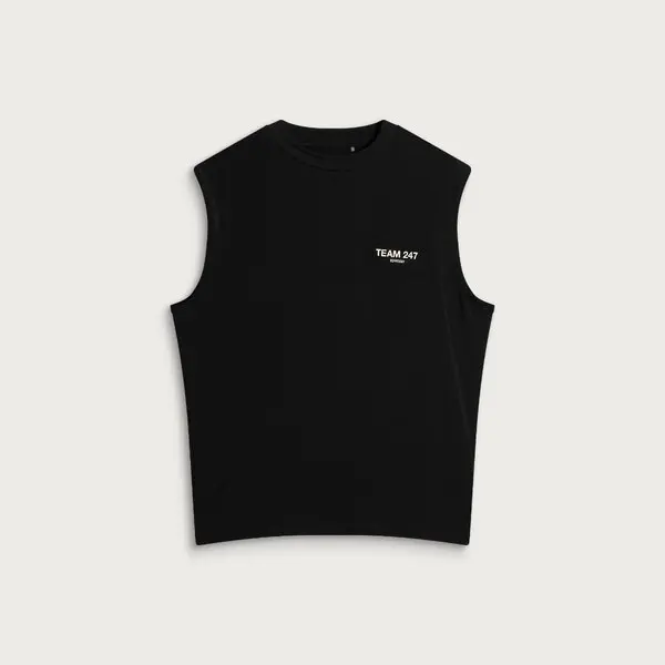 REPRESENT 247 Team Oversized Tank - Jet Black