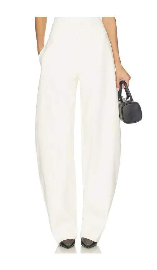 EAVES Sculptural Compact Suiting Pant - Ivory