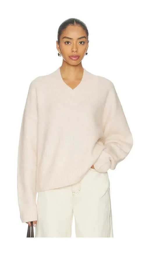 EAVES Jacquie V-neck Alpaca Blend Sweater