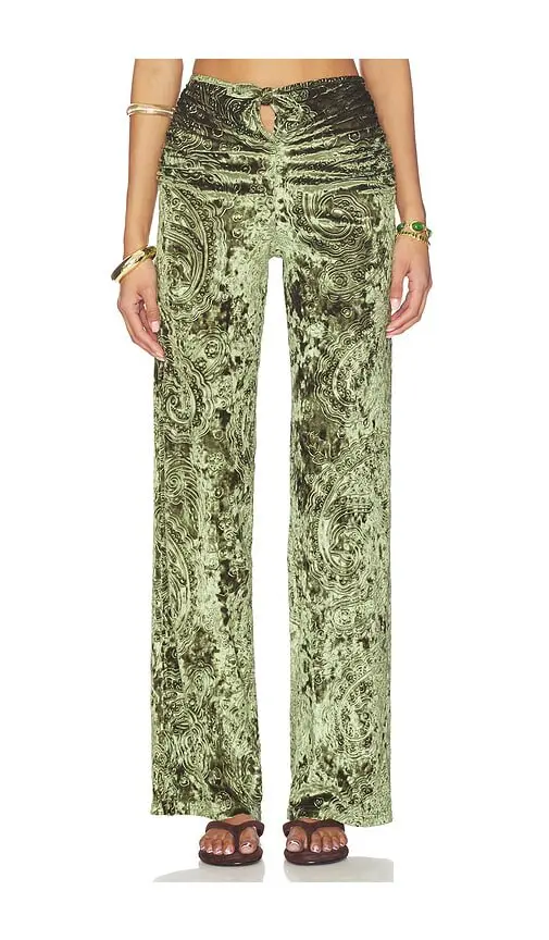 SIEDRES Fern Printed Velour Pants