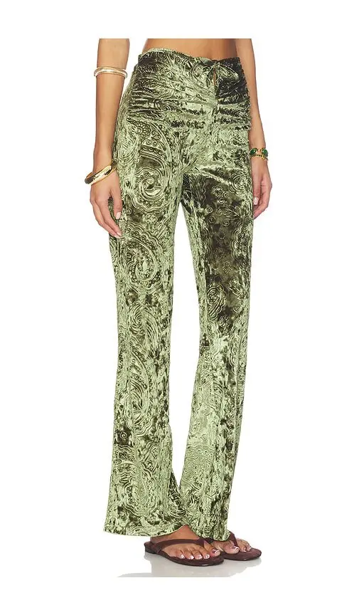 SIEDRES Fern Printed Velour Pants