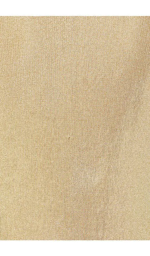 SEROYA Emeri Metallic Knit Mini Dress - Gold