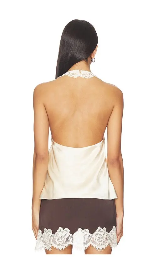 Cami Nyc Halter Neck Silk Camisole With Lace Trim