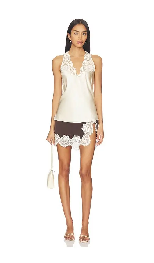 Cami Nyc Halter Neck Silk Camisole With Lace Trim