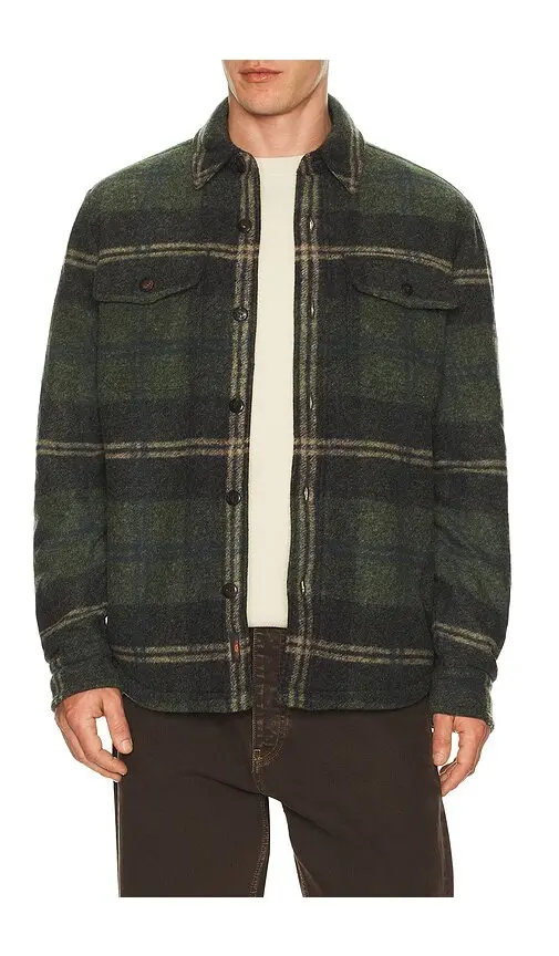 Faherty Brand Range Fleece Lined Shacket - Forest Point Plaid
