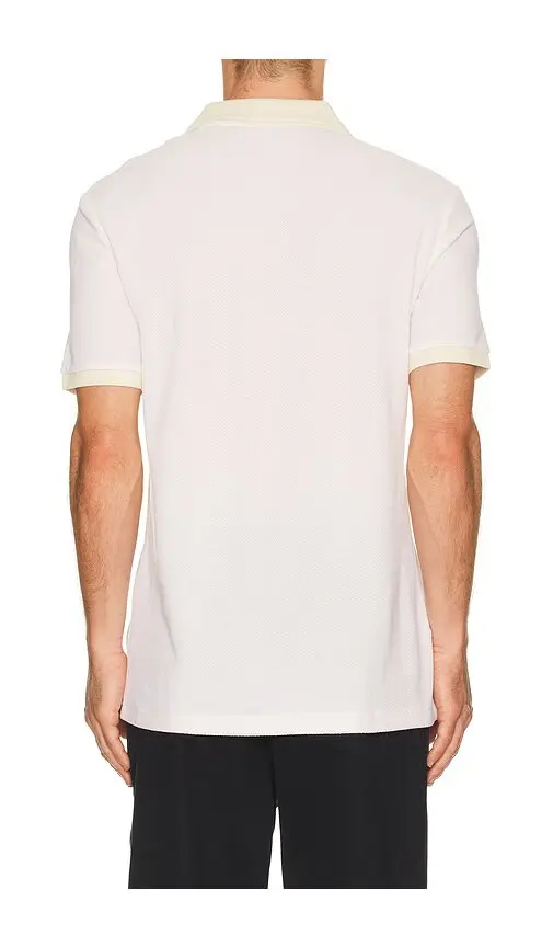 ORIGINAL PENGUIN Jacquard Honeycomb Polo In Cream