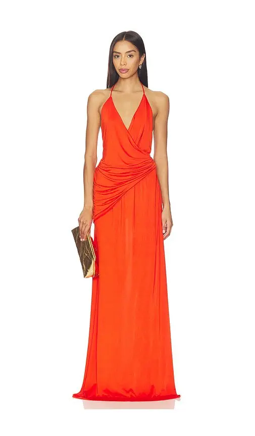 MOTHER OF ALL Draped Jersey Maxi Dress