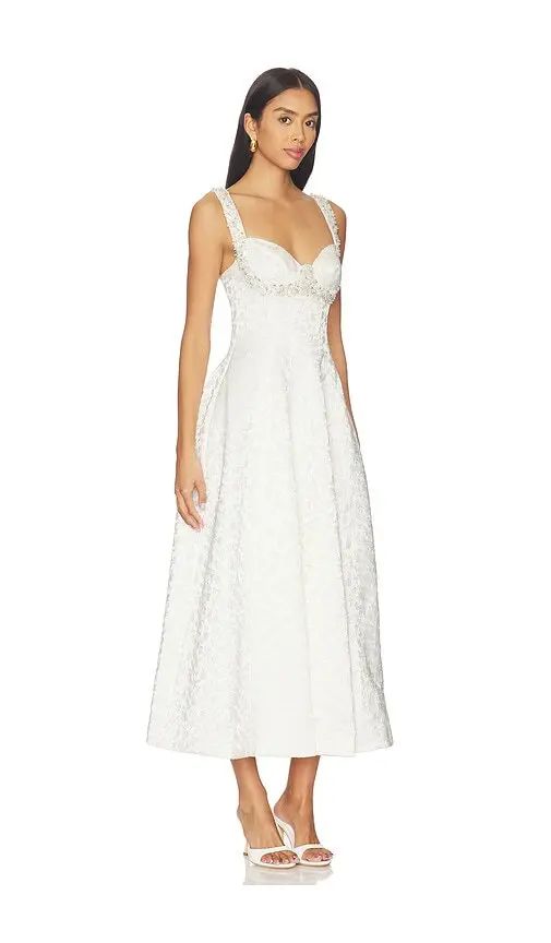 SIMKHAI Women's Charlotte Sleeveless Midi Dress - White - Size 10