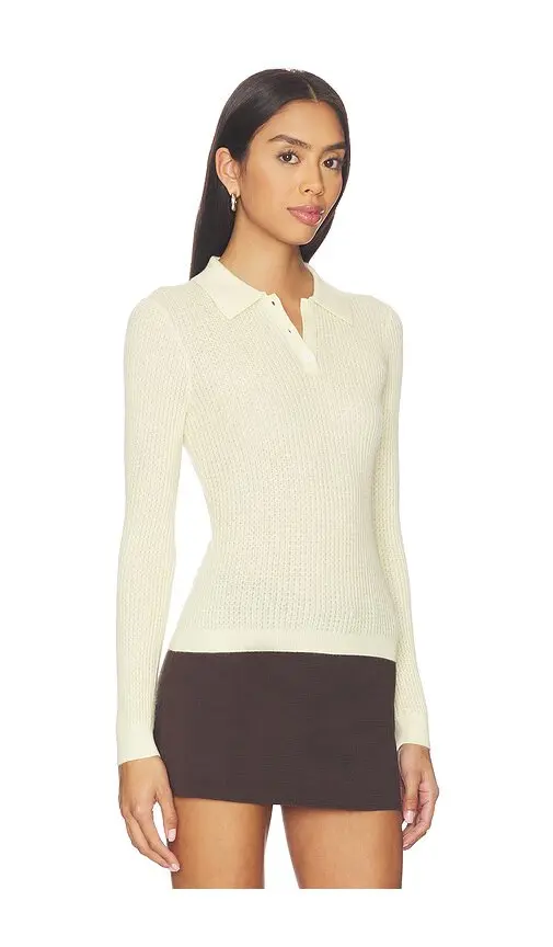 Guest In Residence Long Sleeve Polo - Mist