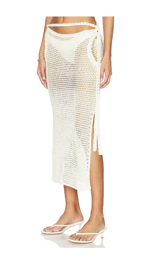My Beachy Side Dune Hand-crocheted Maxi Skirt - Ivory