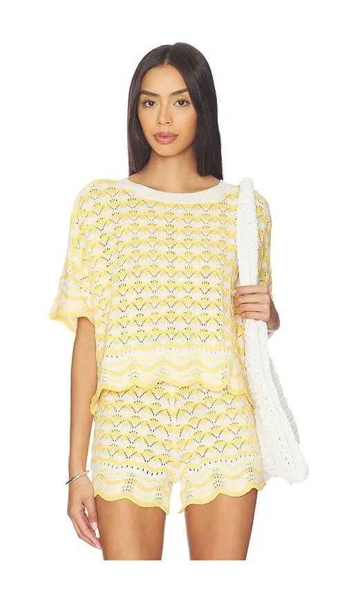 L*Space X Sunchaser Top In Yellow - Daisy & Cream
