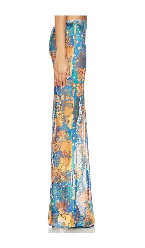 DONDE ESTEBAN El Beso Mesh Lace Skirt - Multi
