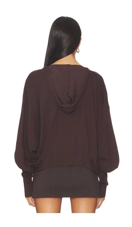 1XBLUE Twist Hoodie With Plunge Neckline