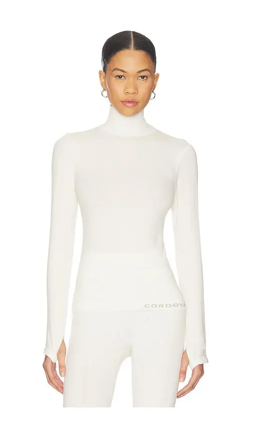 Cordova Sol Ribbed Top - Alabaster