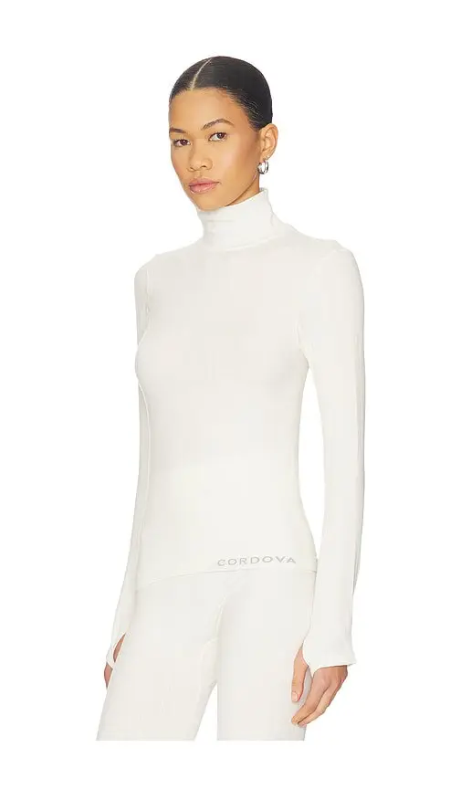 Cordova Sol Ribbed Top - Alabaster