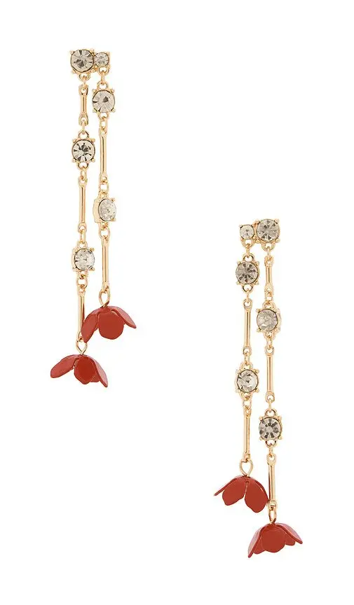 8 Other Reasons Wicked X Enchanted Droplet Earrings - Red & Gold