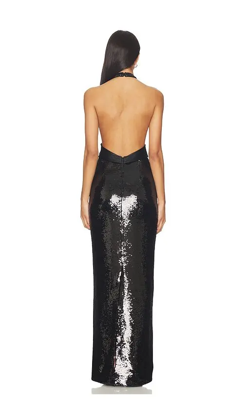 Retrofete Kelsie Sequin Halterneck Maxi Dress
